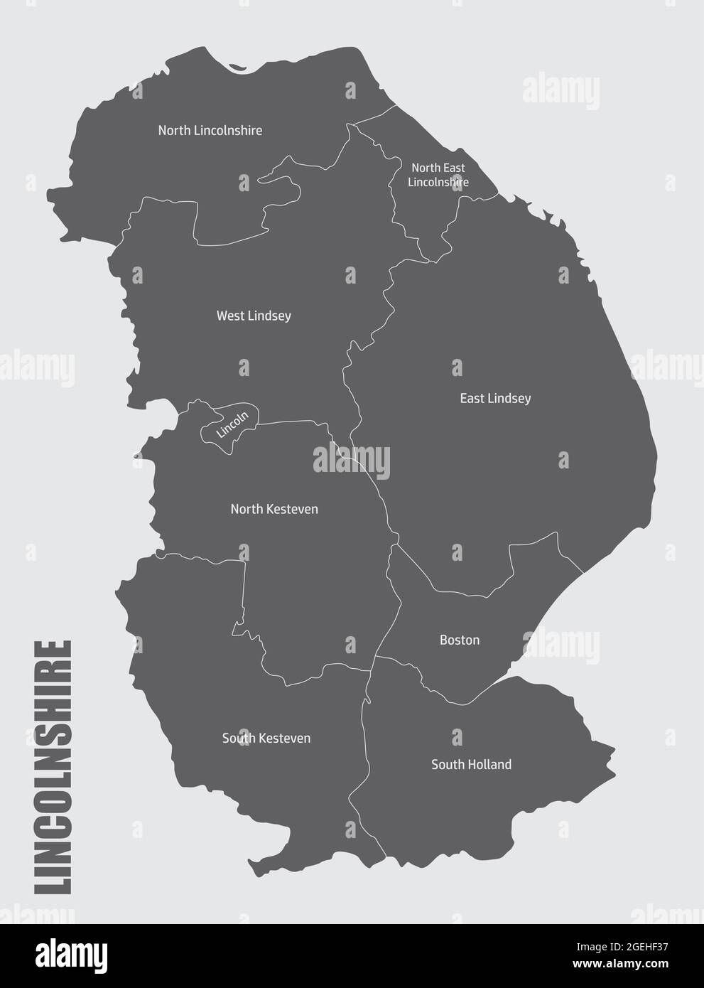 Lincolnshire england map hi-res stock photography and images - Alamy