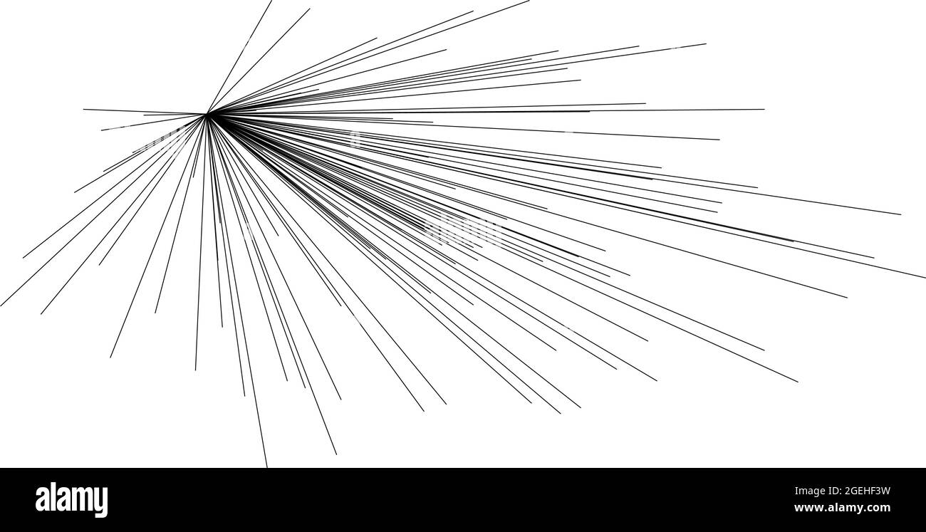 Eccentric radial ray, beam burst lines. Glitter, gleam, glisten effect ...