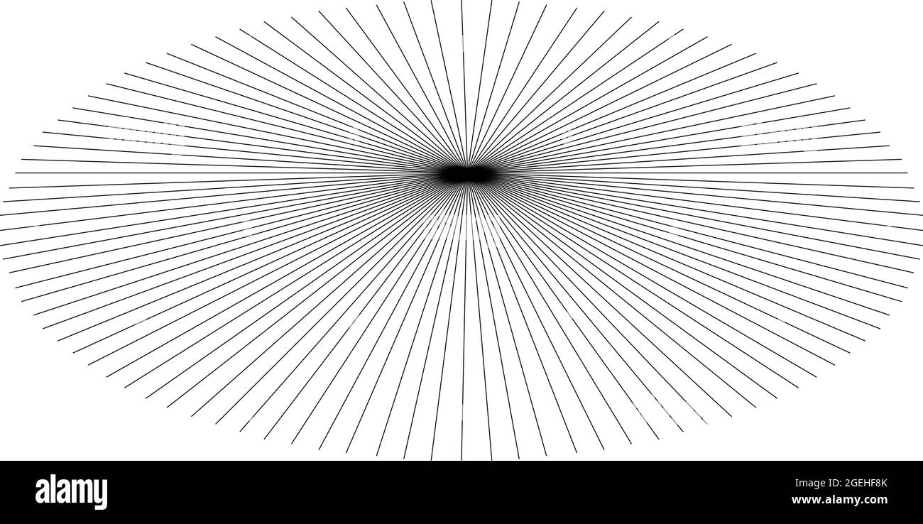 Eccentric radial ray, beam burst lines. Glitter, gleam, glisten effect ...