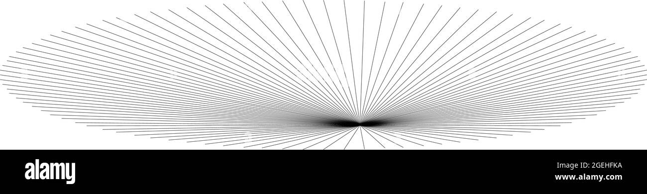 Eccentric radial ray, beam burst lines. Glitter, gleam, glisten effect ...