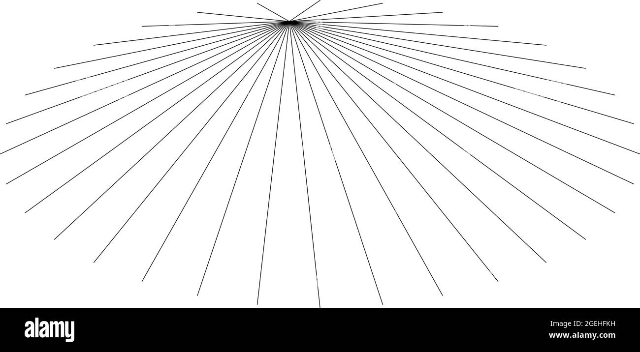 Eccentric radial ray, beam burst lines. Glitter, gleam, glisten effect ...