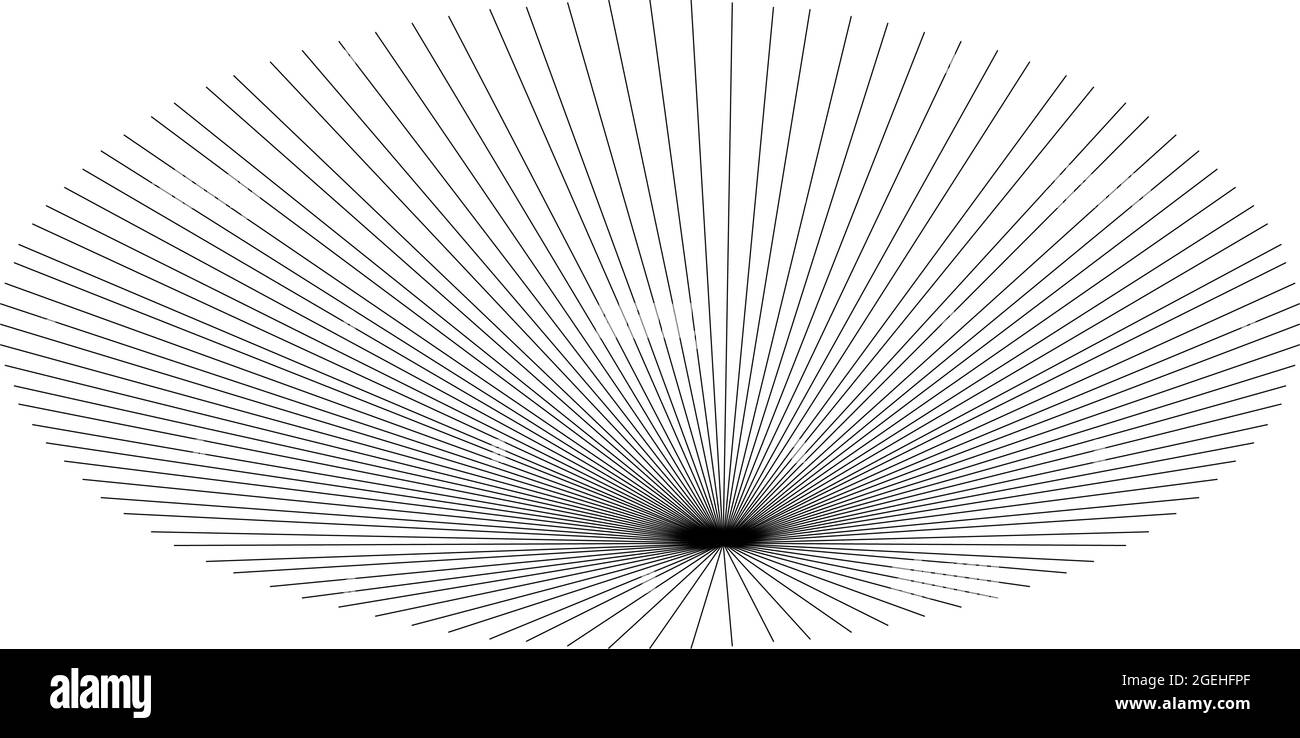 Eccentric radial ray, beam burst lines. Glitter, gleam, glisten effect ...