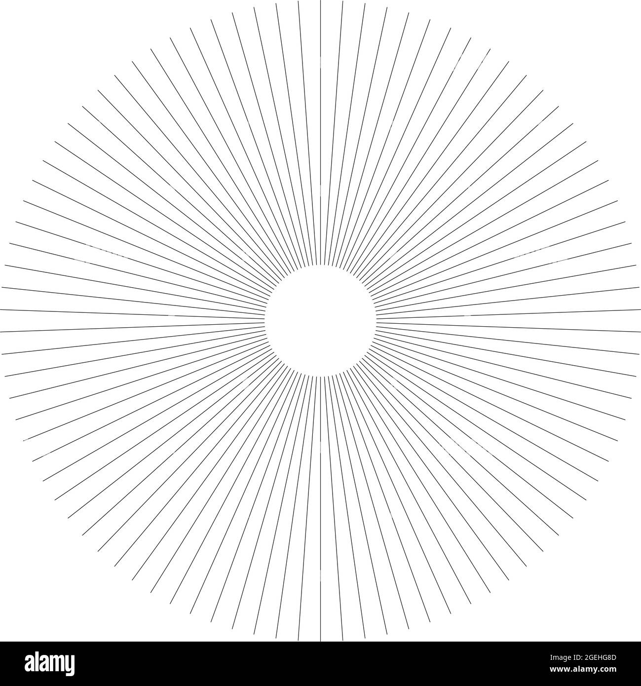 Radial, radiating, burst circular lines, stripes element. Starburst ...