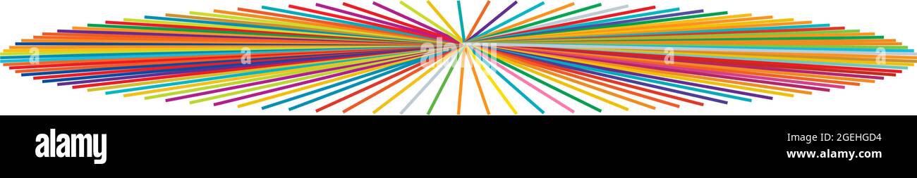 Colorful radiating, radial burst, comic action effect lines, stripes ...