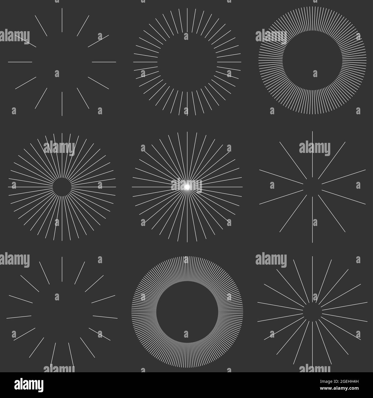 Fireworks explosion circular splash Black and White Stock Photos ...