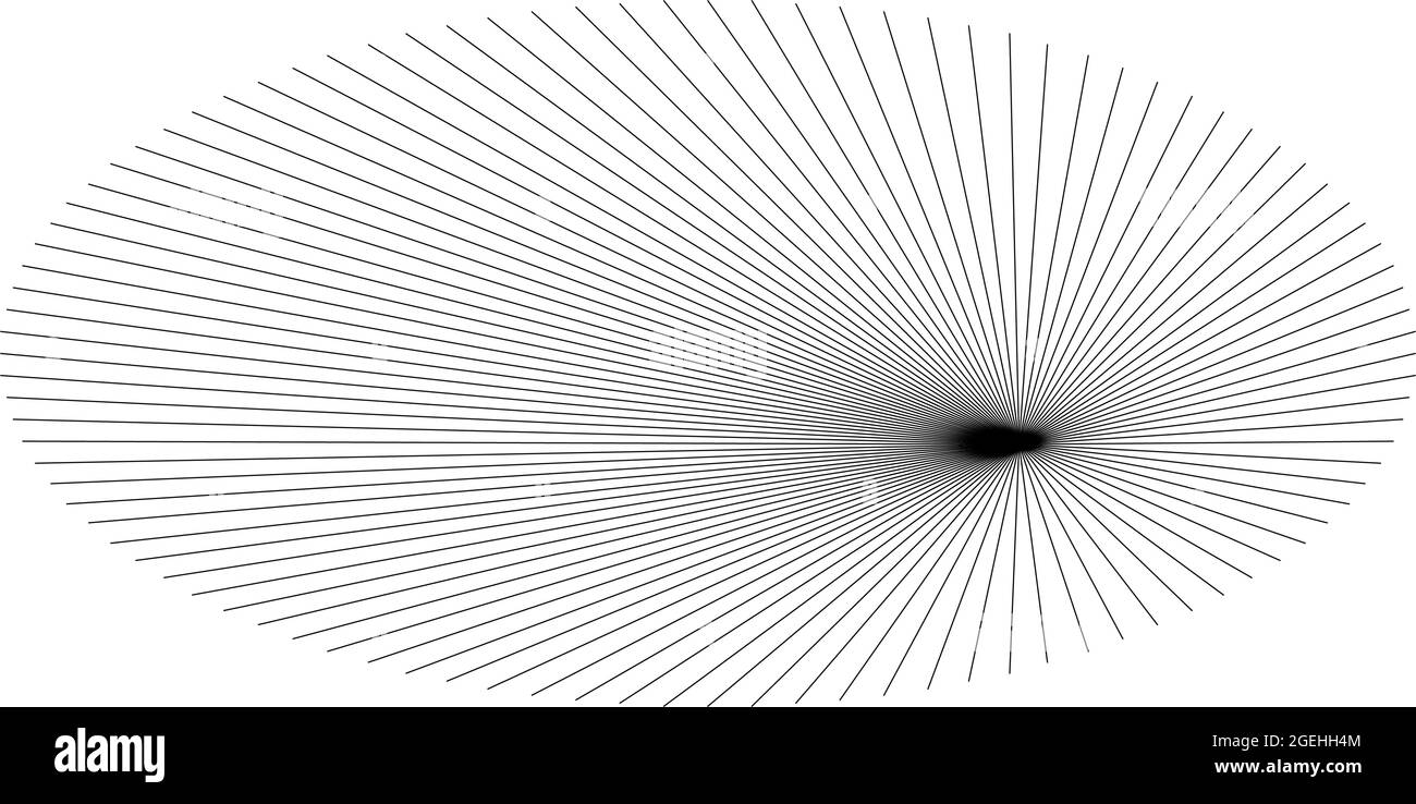 Eccentric radial ray, beam burst lines. Glitter, gleam, glisten effect ...