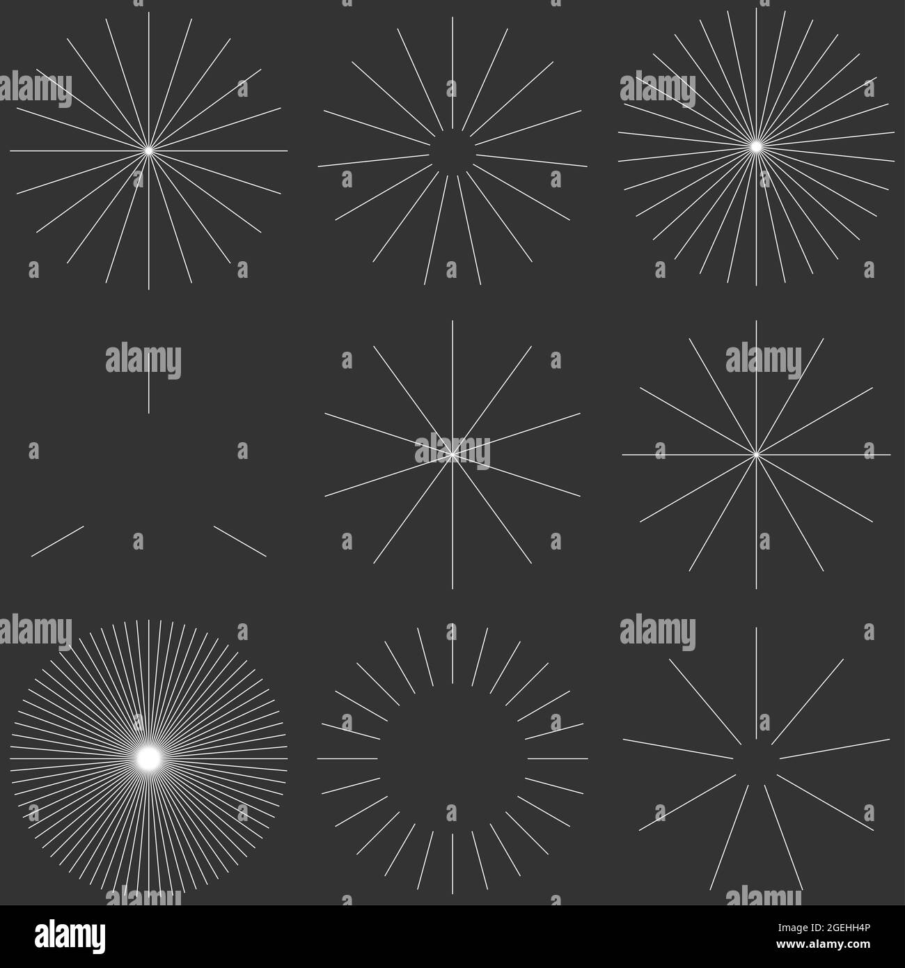 Radial, radiating, burst circular lines, stripes element. Starburst ...