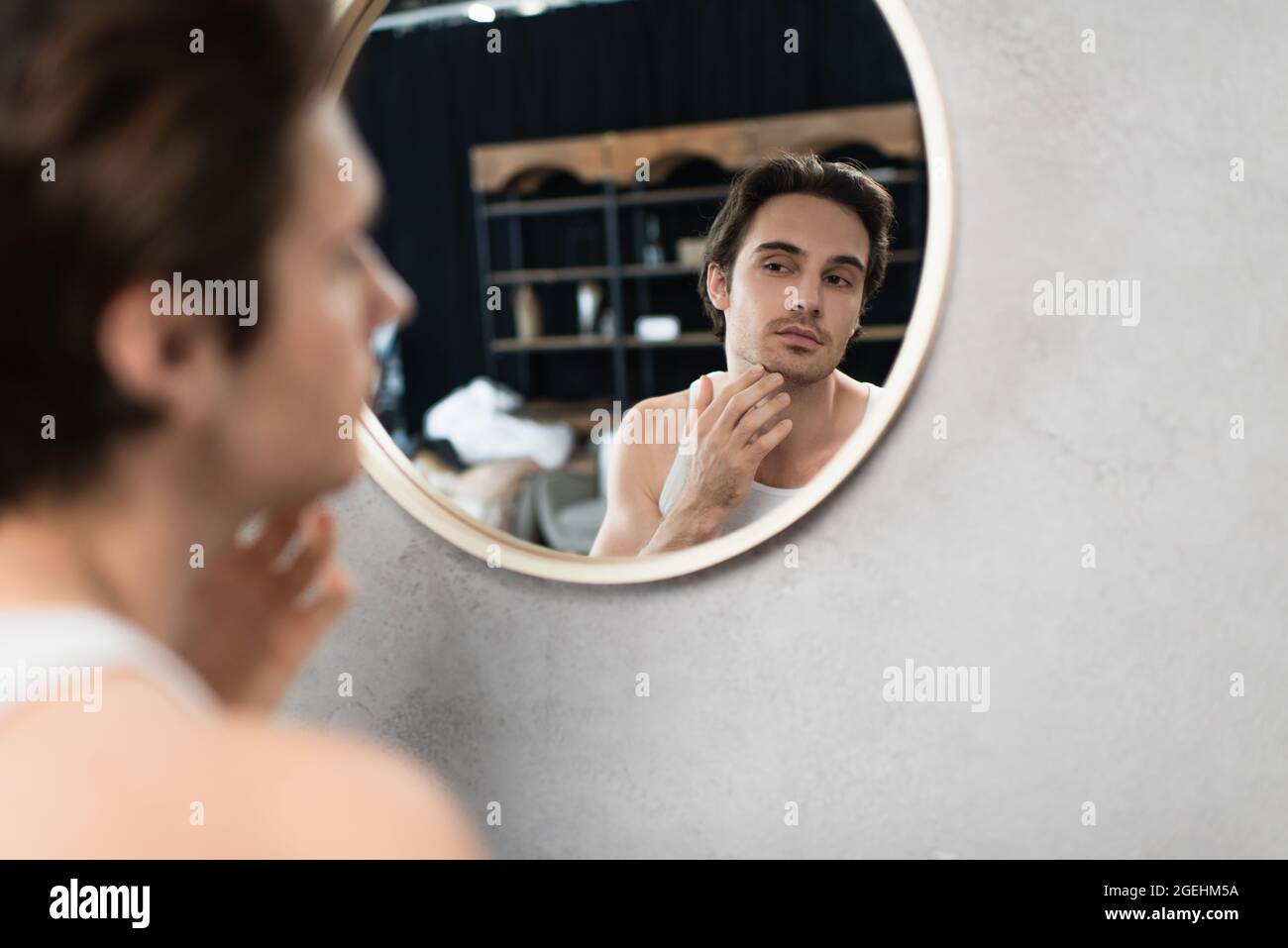 Young unshaven hi-res stock photography and images - Alamy