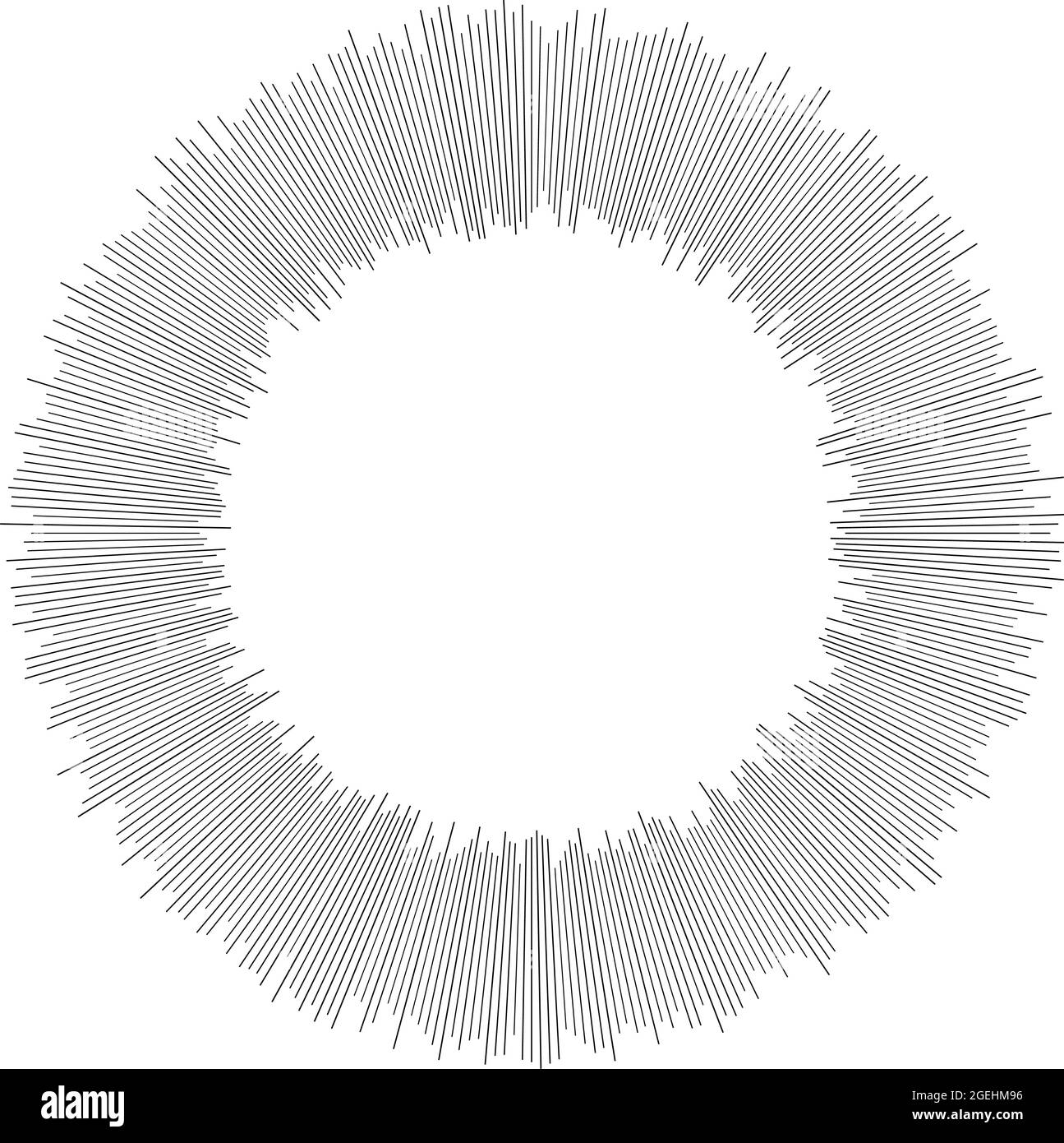 Radial radiating beam ray lines. Starburst, sunburst lineal element ...