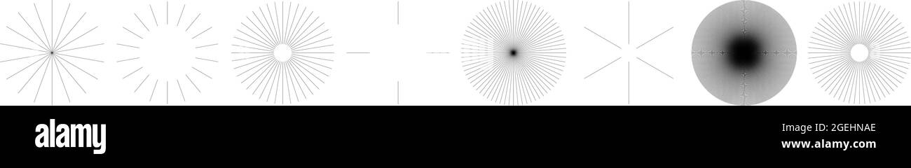 Radial, radiating, burst circular lines, stripes element. Starburst ...