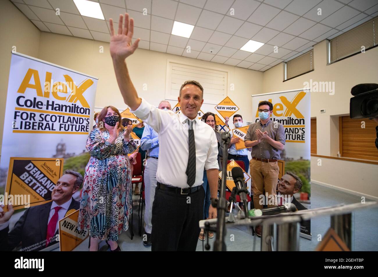 Edinburgh, Scotland, UK. 20th Aug, 2021. PICTURED: Alex Cole-Hamilton ...