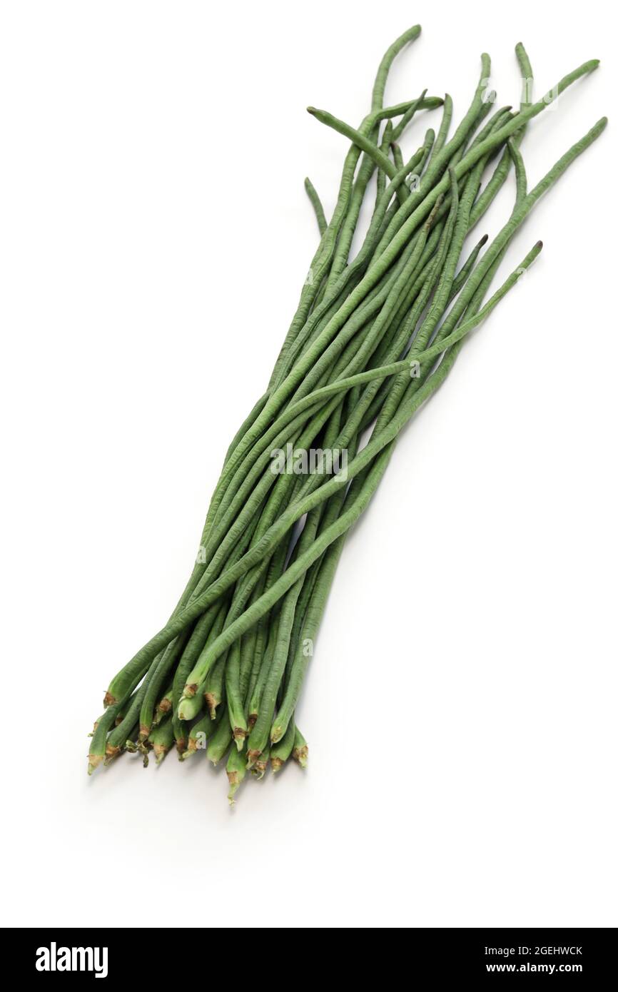 a bunch of cowpea isolated on white background Stock Photo - Alamy