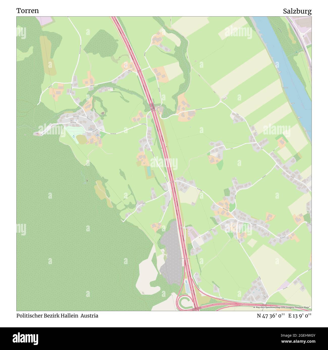 Torren, Politischer Bezirk Hallein, Austria, Salzburg, N 47 36' 0'', E ...