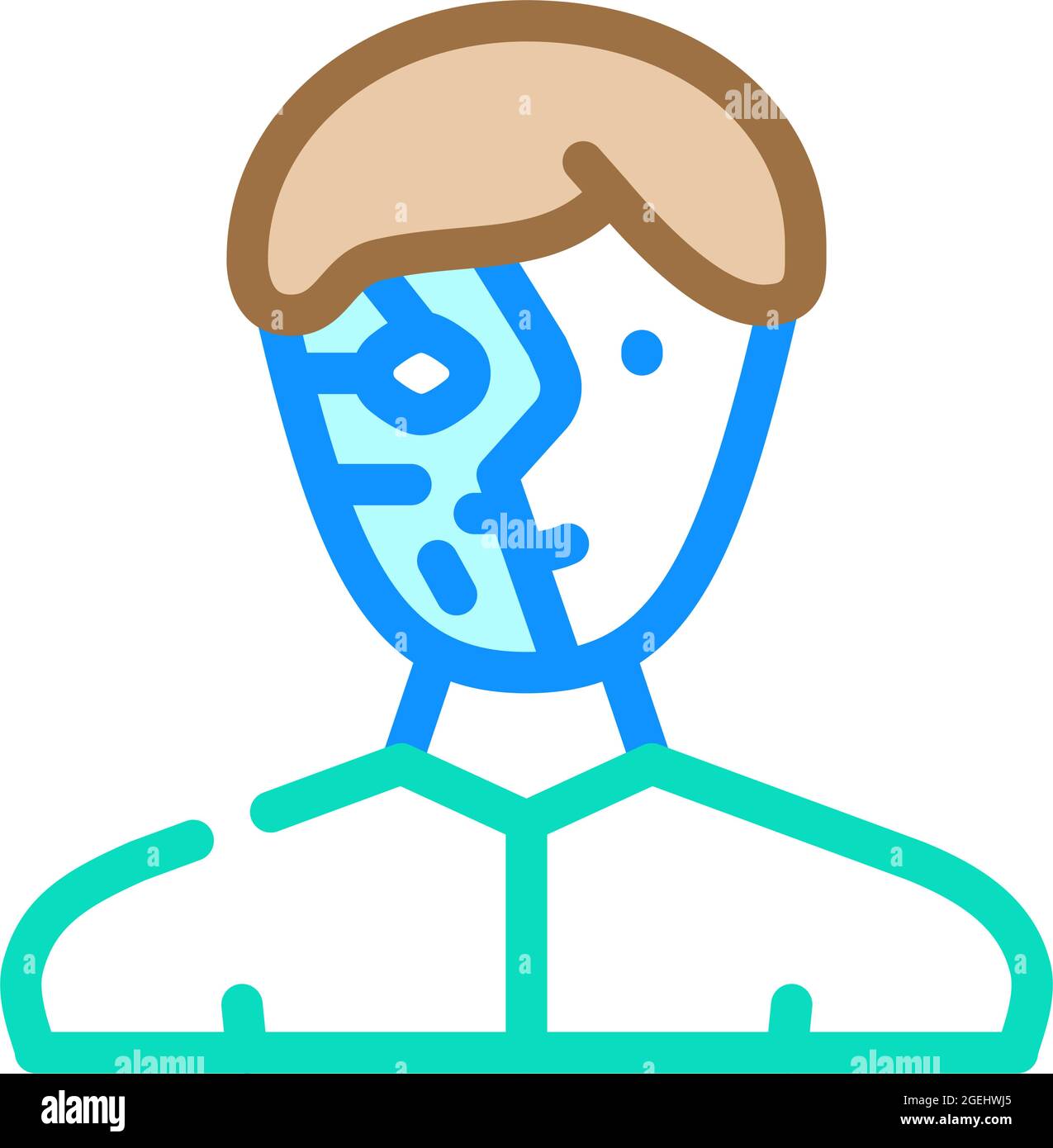 cyborg robot color icon vector illustration Stock Vector Image & Art ...