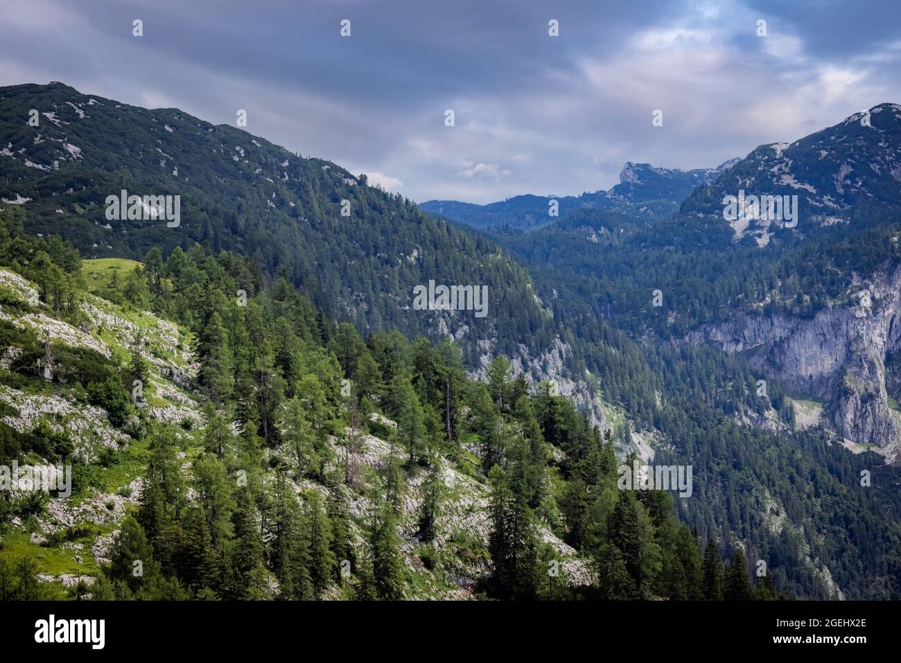 Amazing scenery and typical landscape in Austria - the Austrian Alps ...