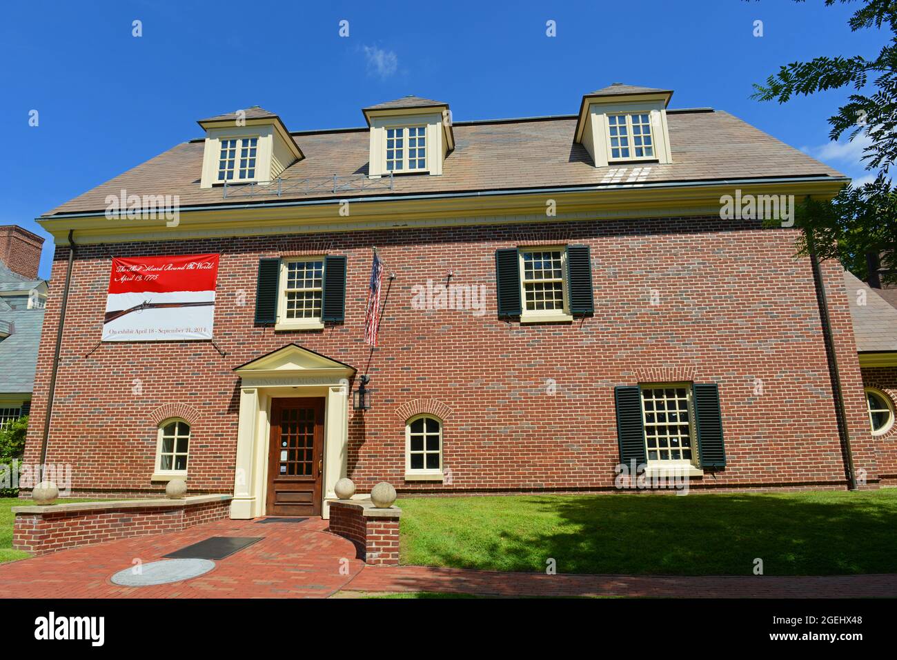 Concord Museum in historic town center Concord, Massachusetts MA, USA ...