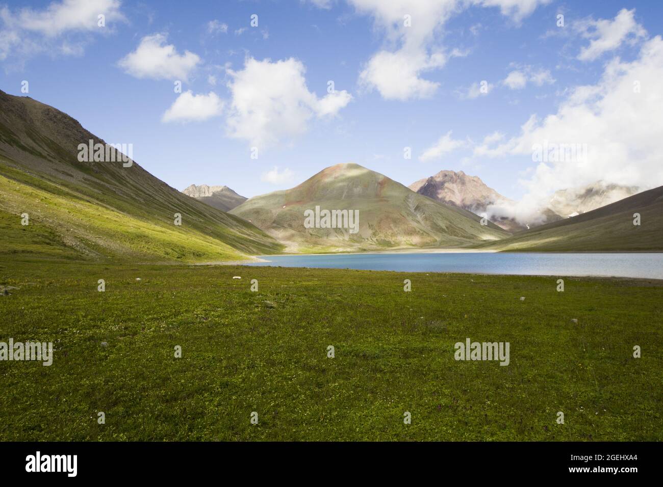 Beautiful scenery of mountain landscape and view of mountain range in ...