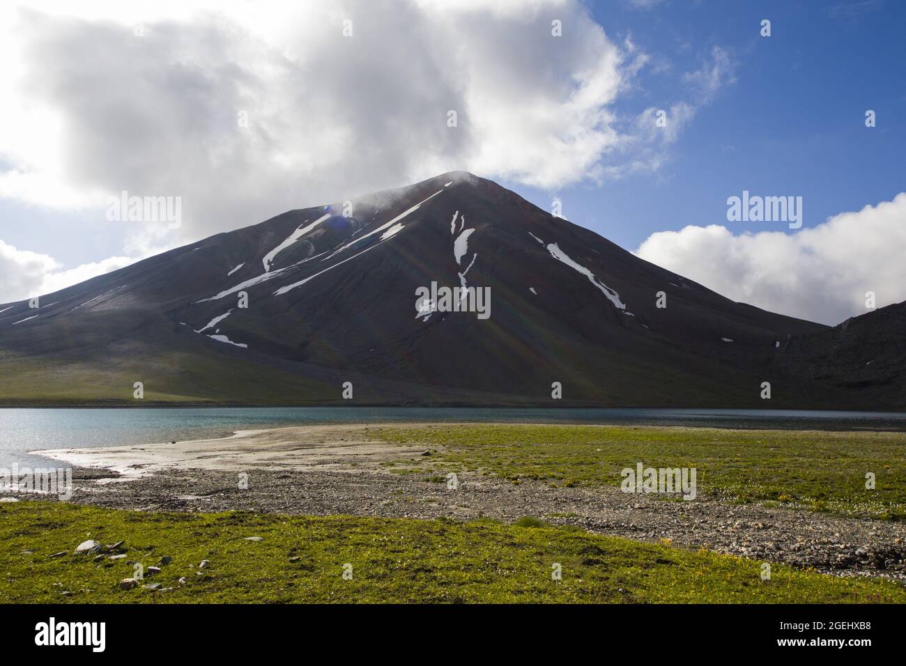 Beautiful scenery of mountain landscape and view of mountain range in ...