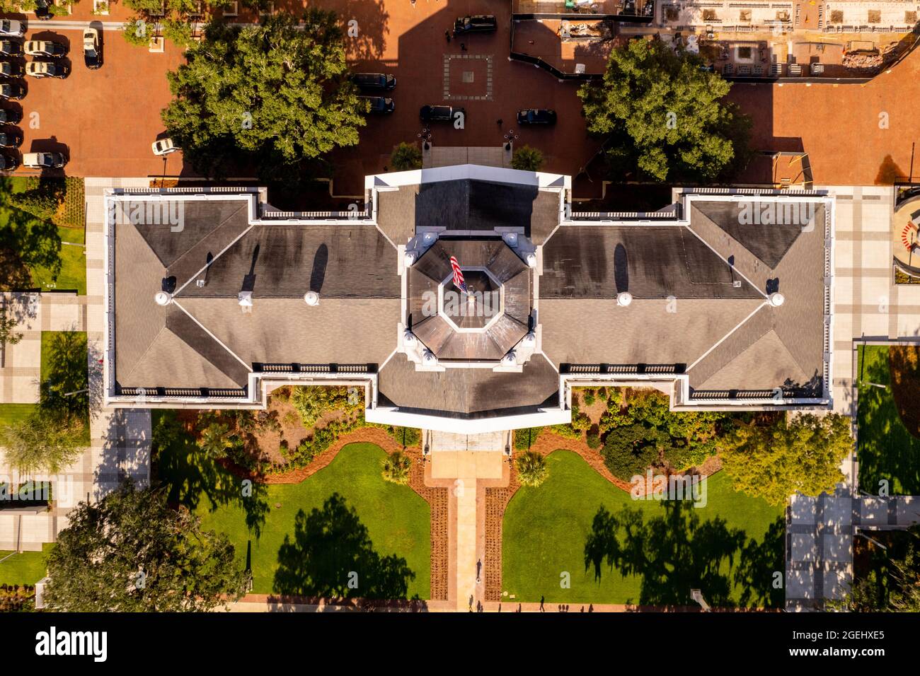 Aerial overhead photo Florida State Capitol Building Tallahassee USA ...