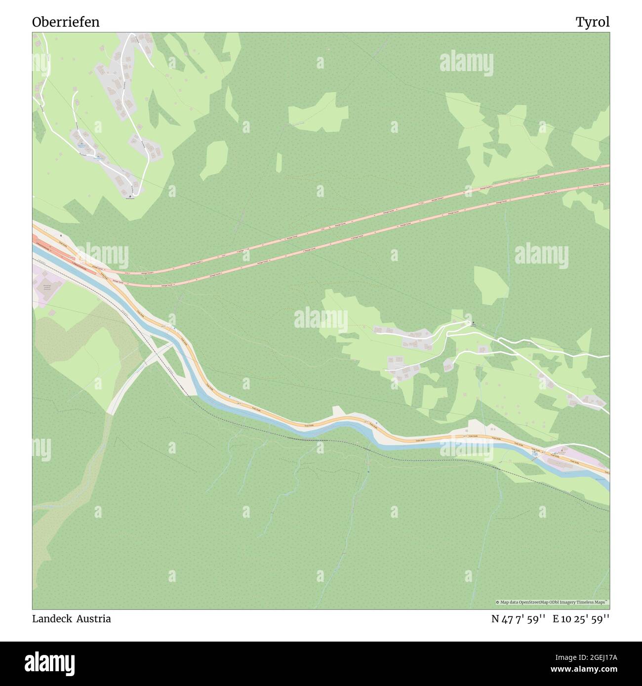 Oberriefen, Landeck, Austria, Tyrol, N 47 7' 59'', E 10 25' 59'', map ...