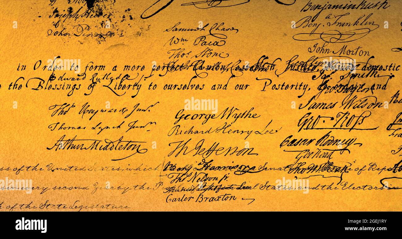 Written constitution of the United States 4k Stock Photo - Alamy