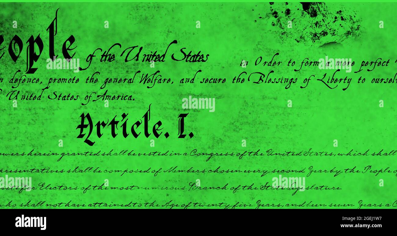 Written constitution of the United States 4k Stock Photo - Alamy