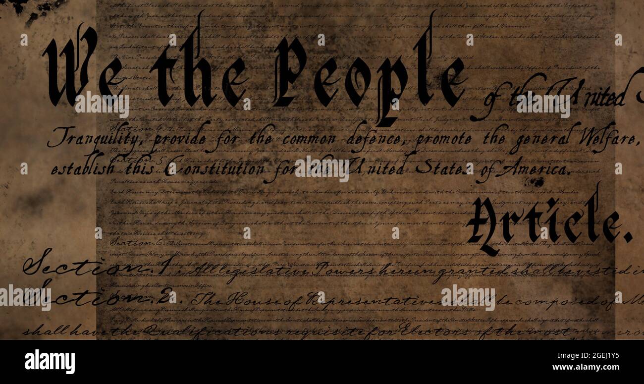 Written constitution of the United States 4k Stock Photo - Alamy