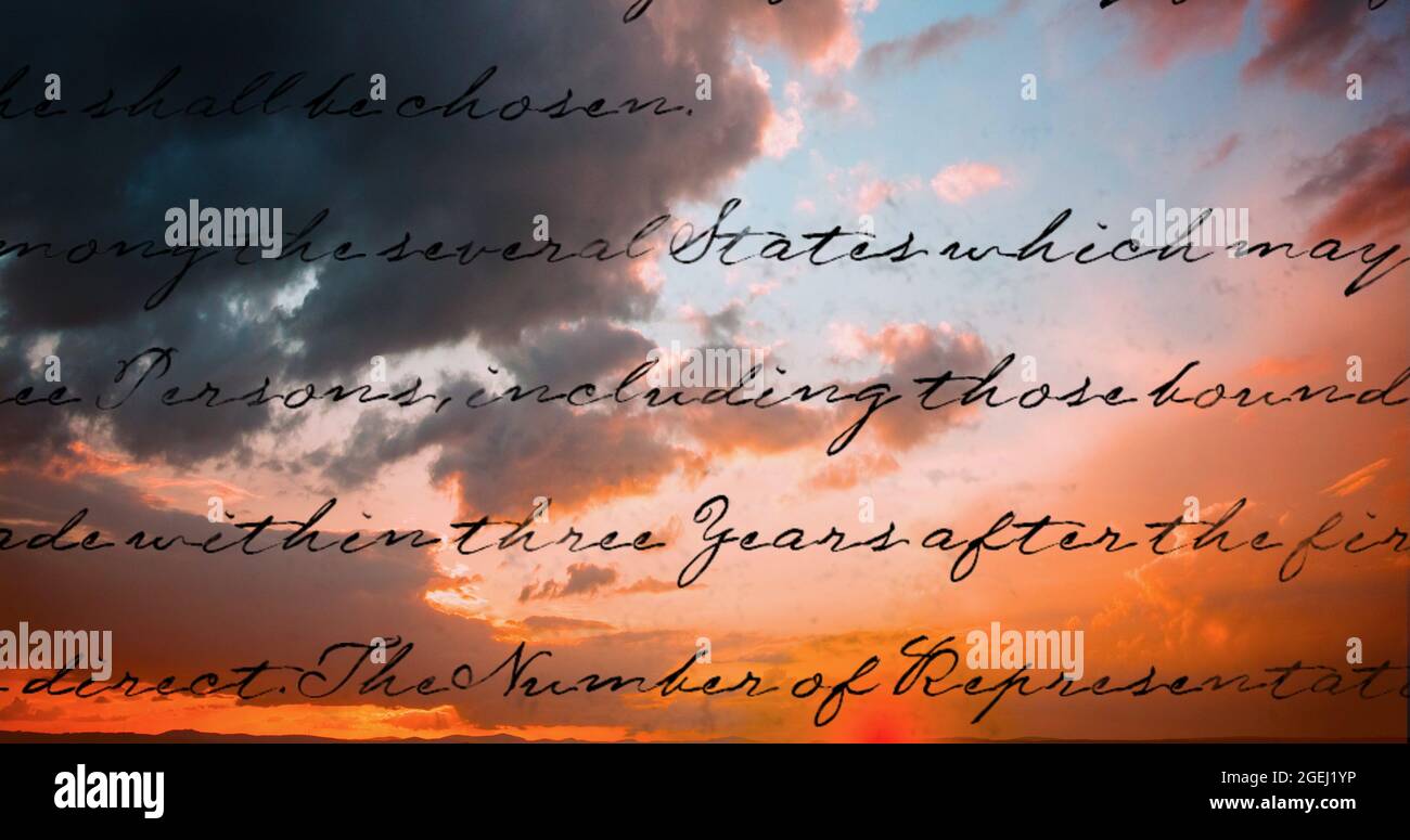 Written constitution of the United States 4k Stock Photo - Alamy