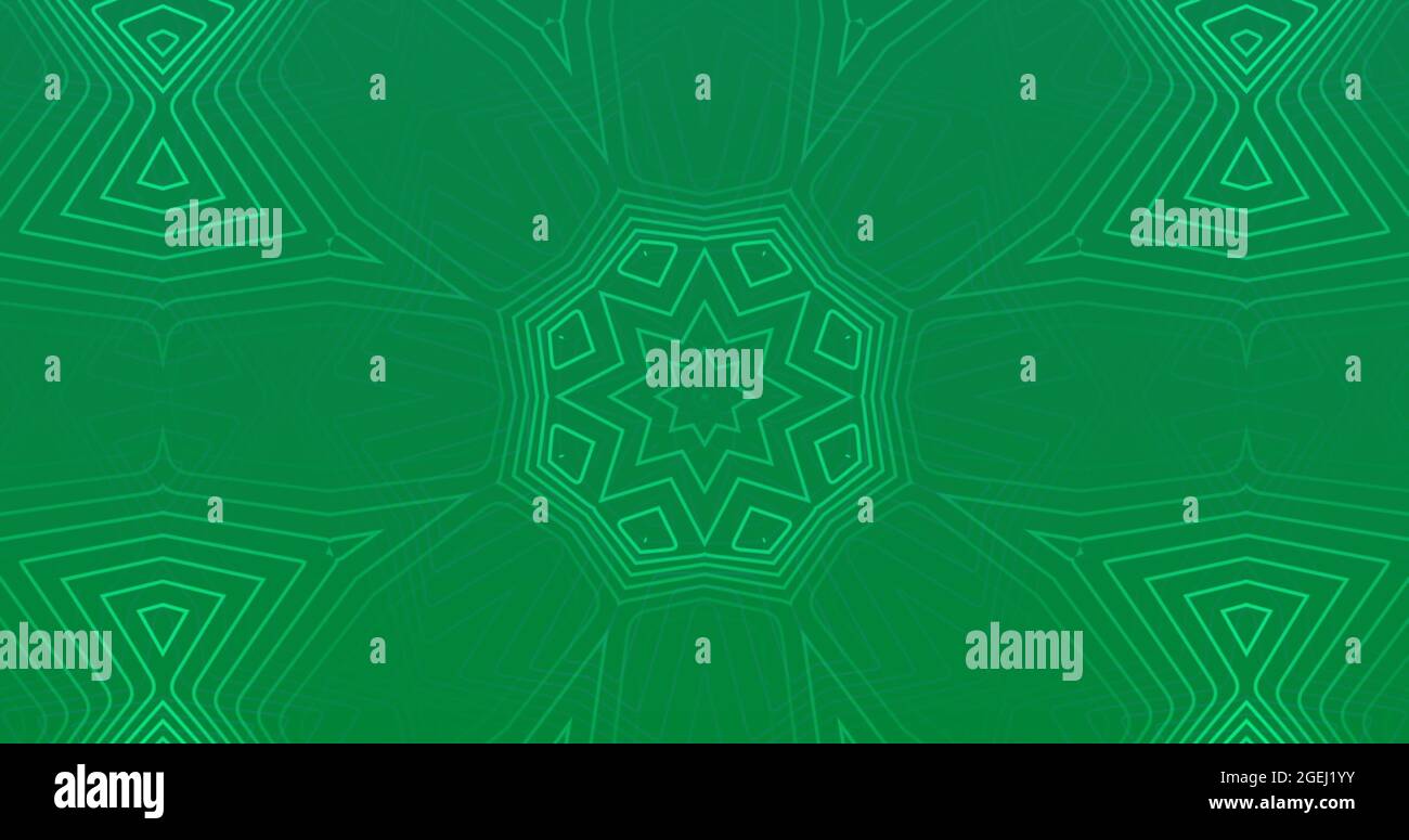 Moving kaleidoscope abstract green patterns and shapes Stock Photo - Alamy