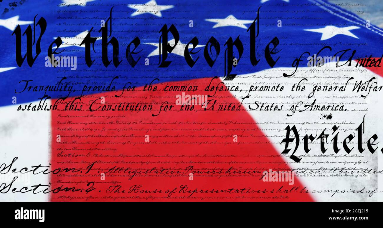 United states constitution montage hi-res stock photography and images ...