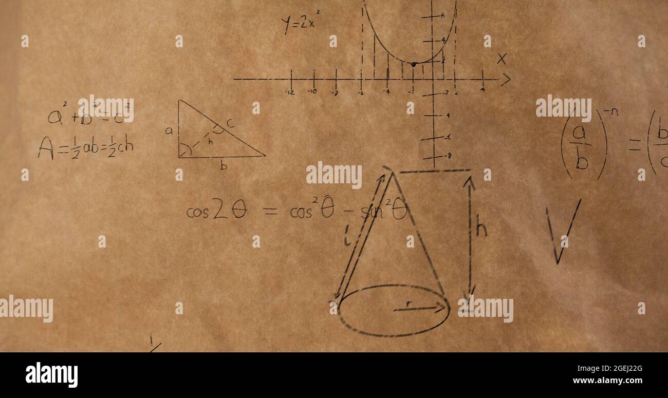 Mathematical equations and figures 4k Stock Photo - Alamy