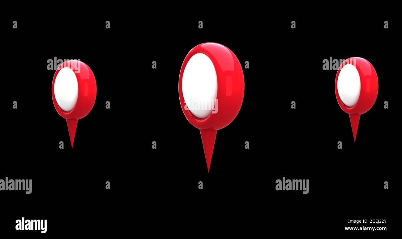 Map pin icons 4k Stock Photo - Alamy