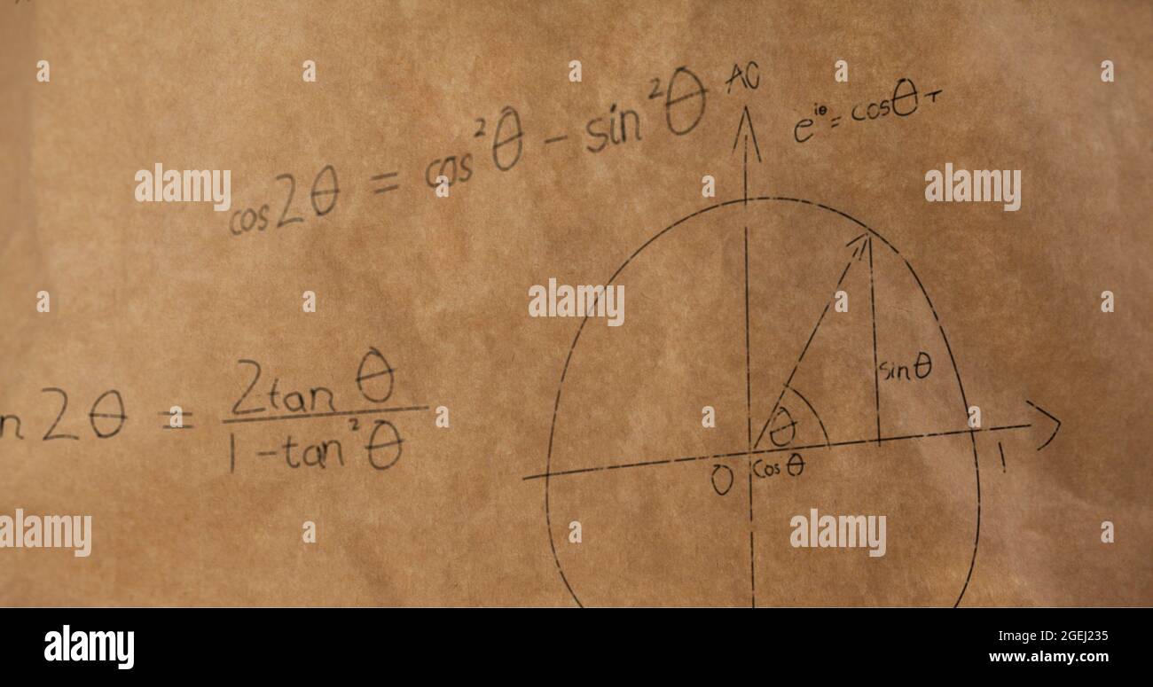 Mathematical equations and figures 4k Stock Photo - Alamy