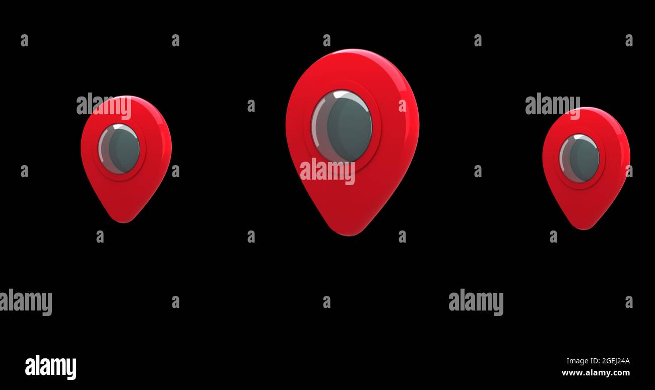 Digital map with pins hi-res stock photography and images - Alamy