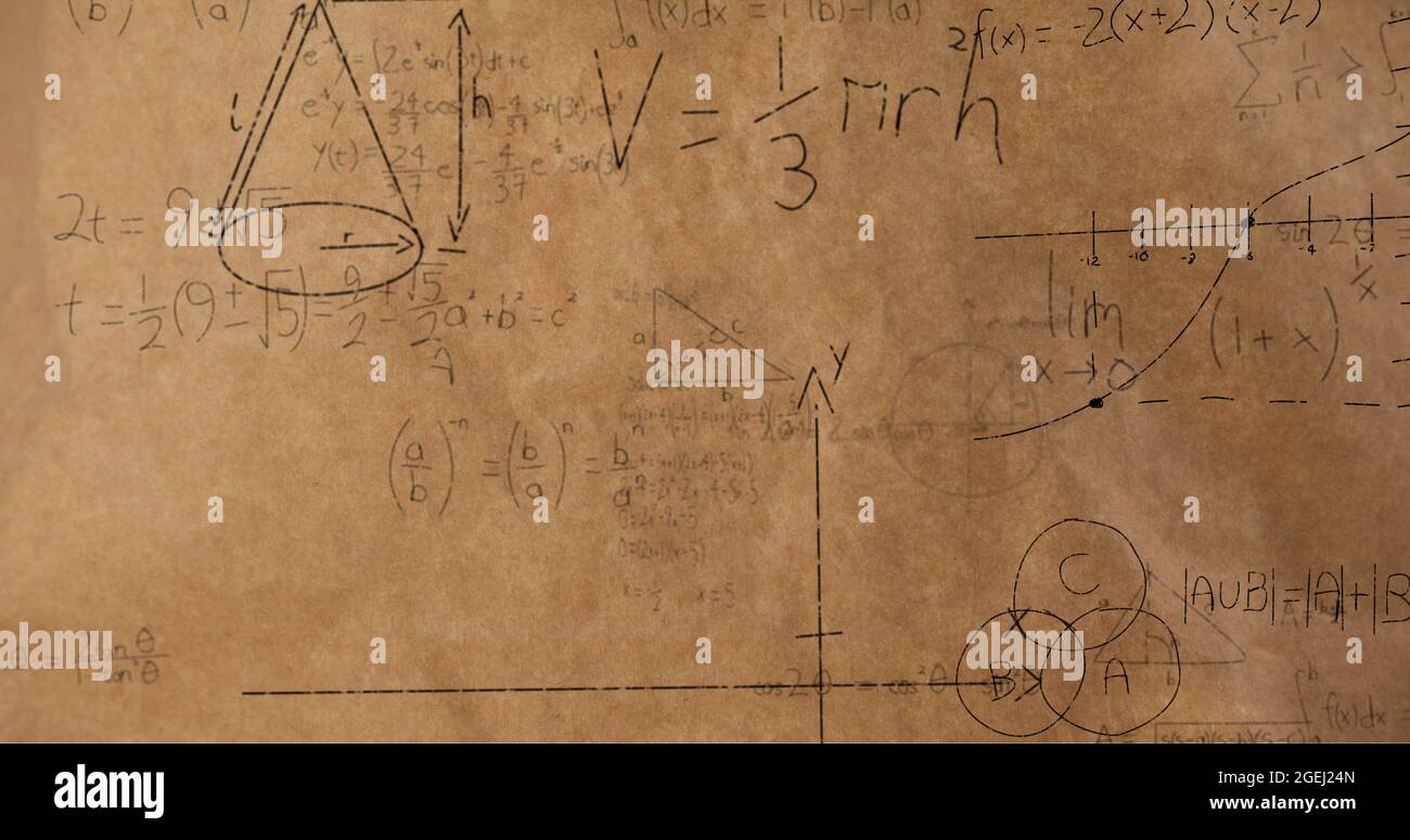 Mathematical equations and figures 4k Stock Photo - Alamy