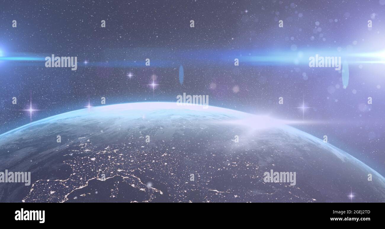 Planet Earth From Space Light High Resolution Stock Photography and ...