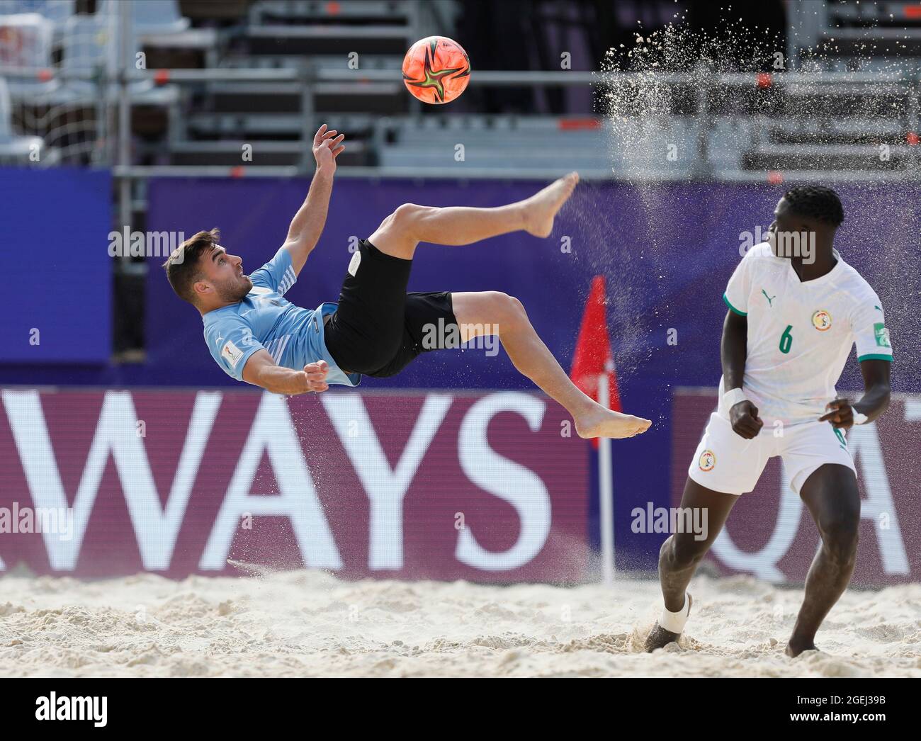 Sports images soccer overhead kick hi-res stock photography and images ...