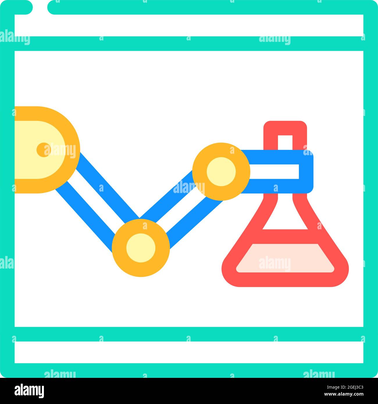 laboratory robot color icon vector illustration Stock Vector Image ...