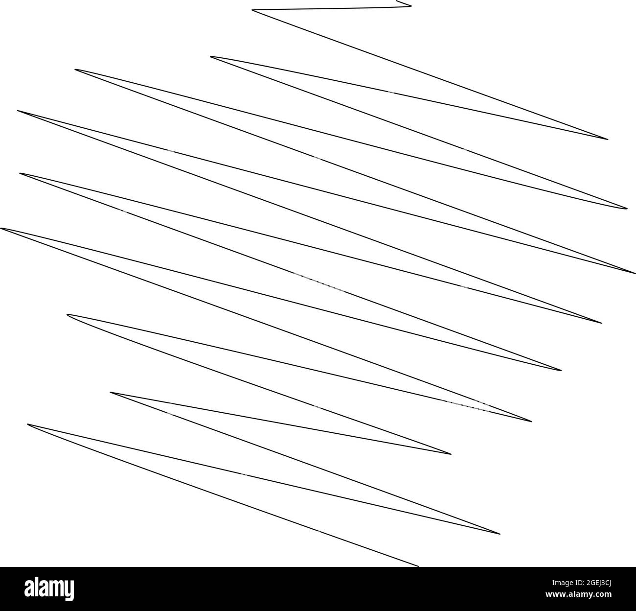 Geometric crisscross, zigzag, edgy lines element. Wavy, waving random lines, stripes – stock ...