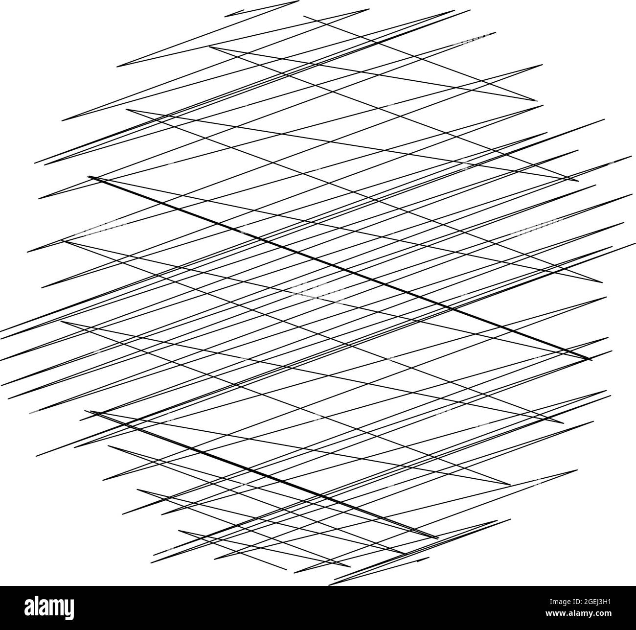 Geometric crisscross, zigzag, edgy lines element. Wavy, waving random ...