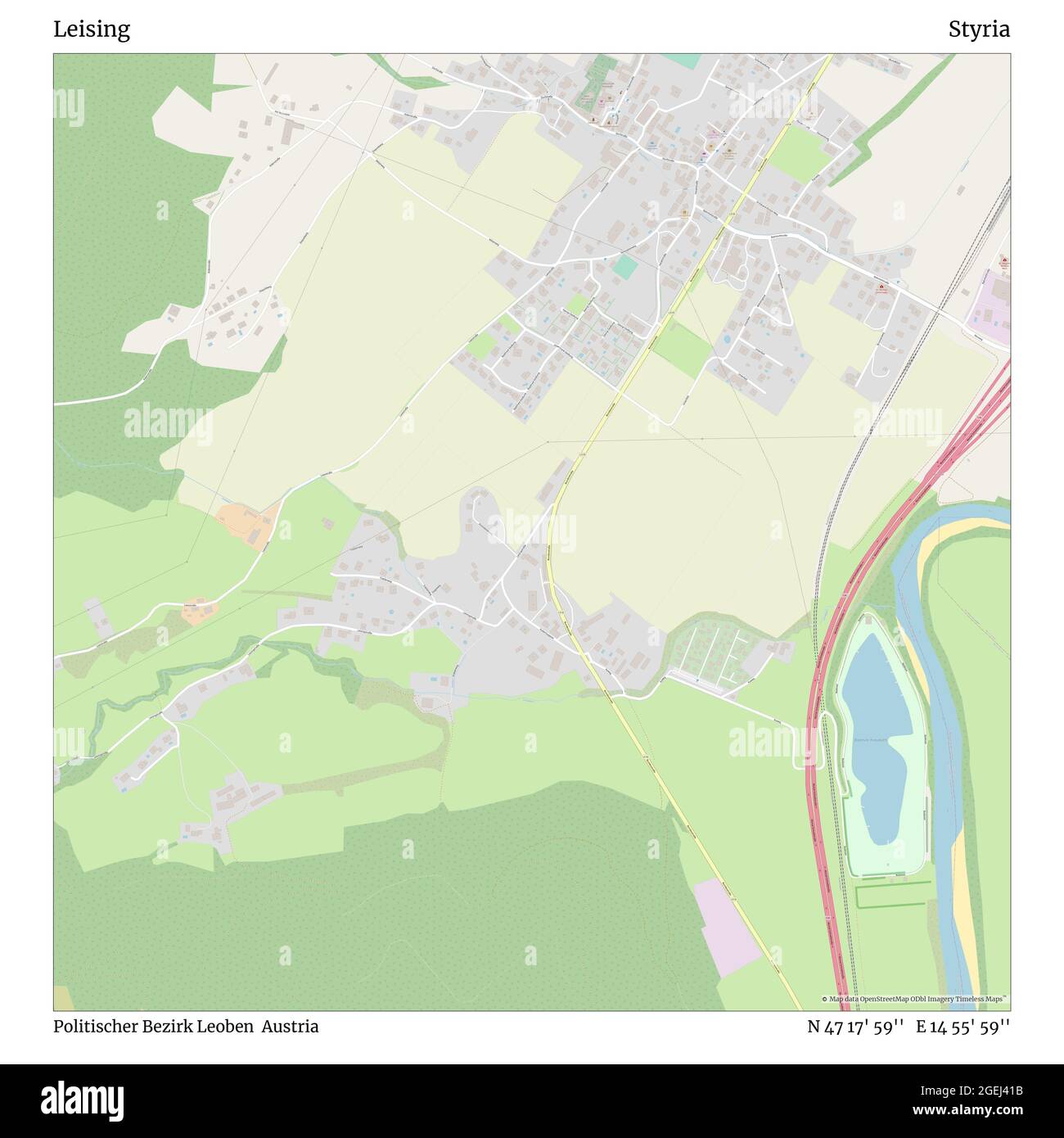 Leoben map Cut Out Stock Images & Pictures - Alamy