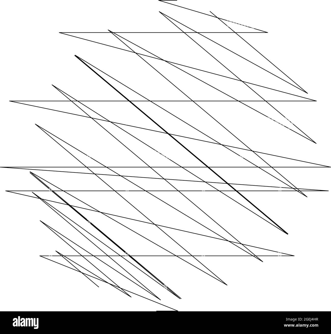 Geometric crisscross, zigzag, edgy lines element. Wavy, waving random ...