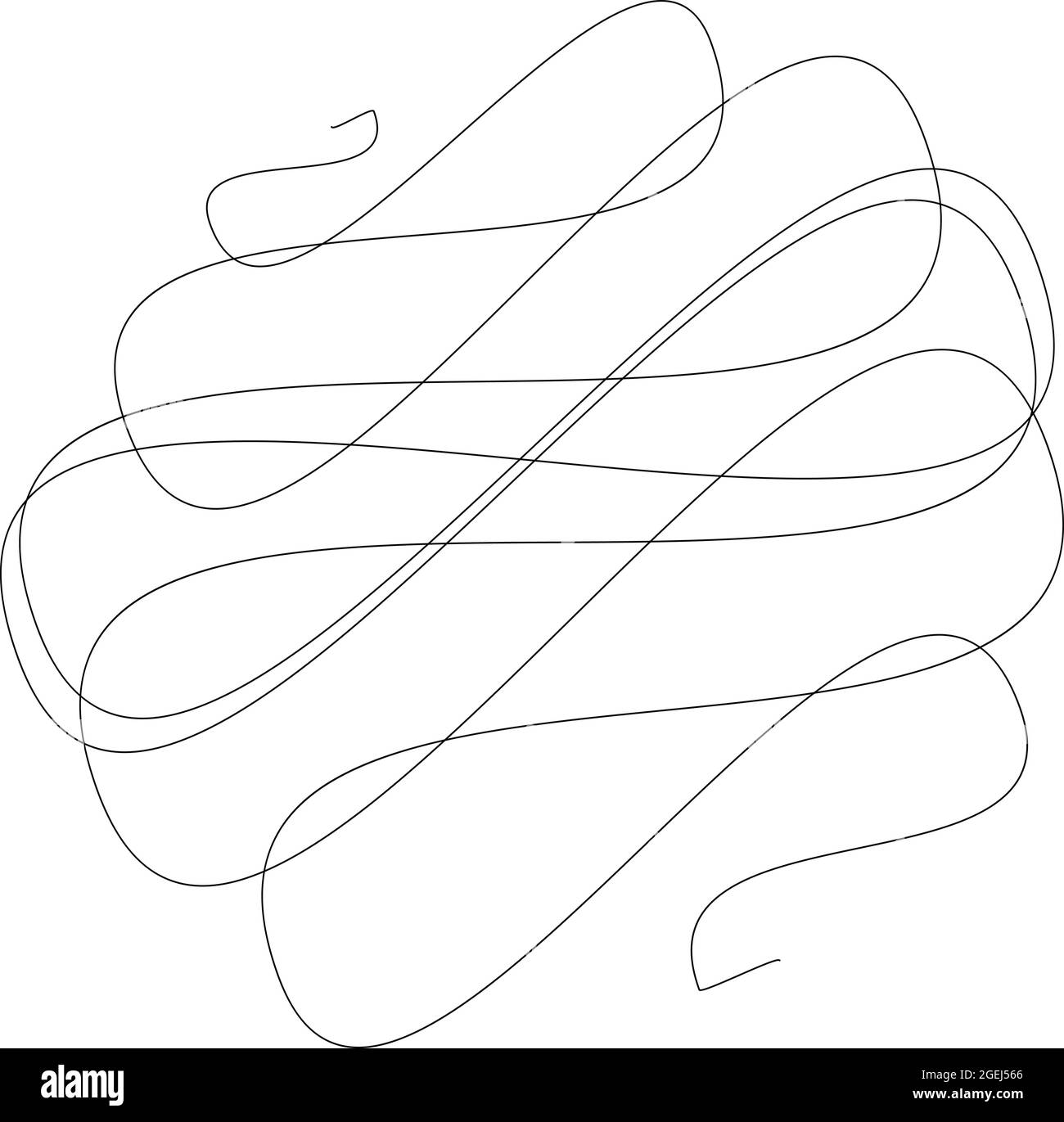 Random squiggly chaotic lines Black and White Stock Photos & Images - Alamy