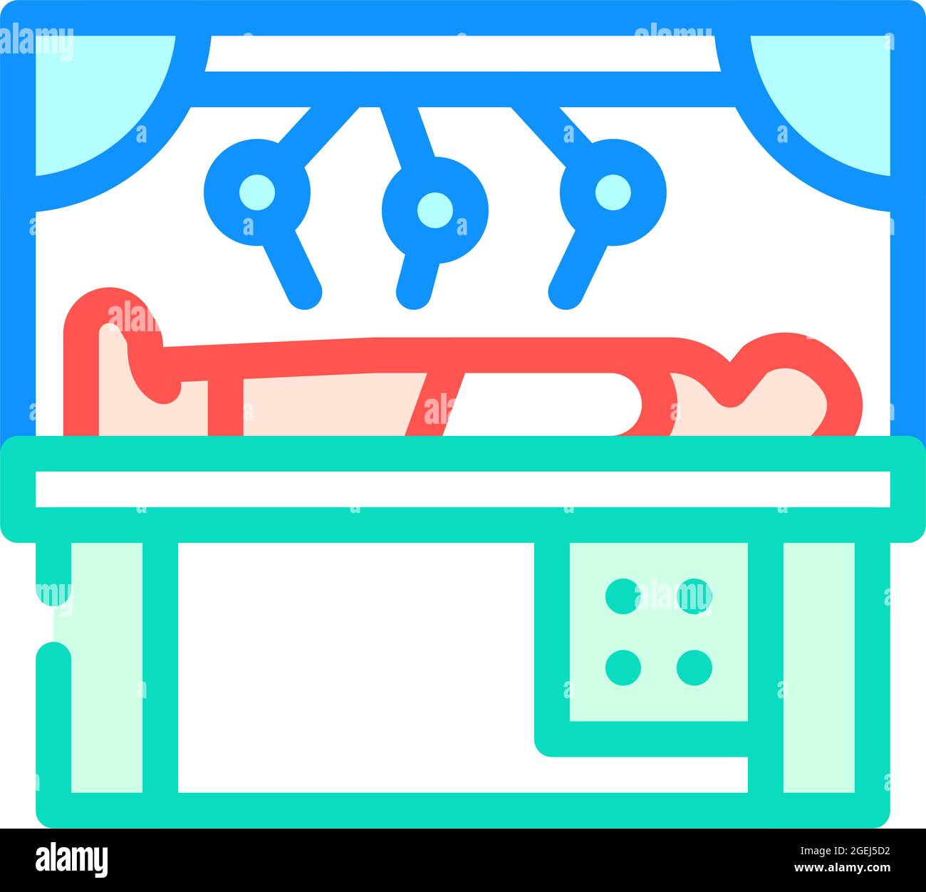 robot doing surgery operation color icon vector illustration Stock ...