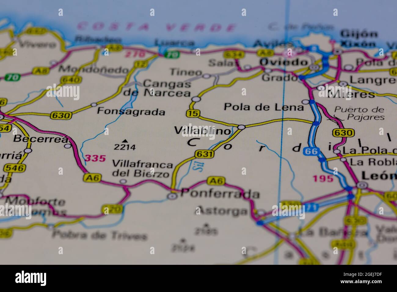 Map of villablino spain hi-res stock photography and images - Alamy