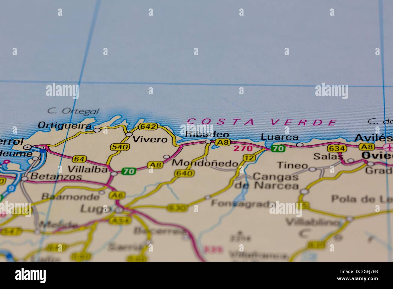 Ribadeo spain on a map hi-res stock photography and images - Alamy