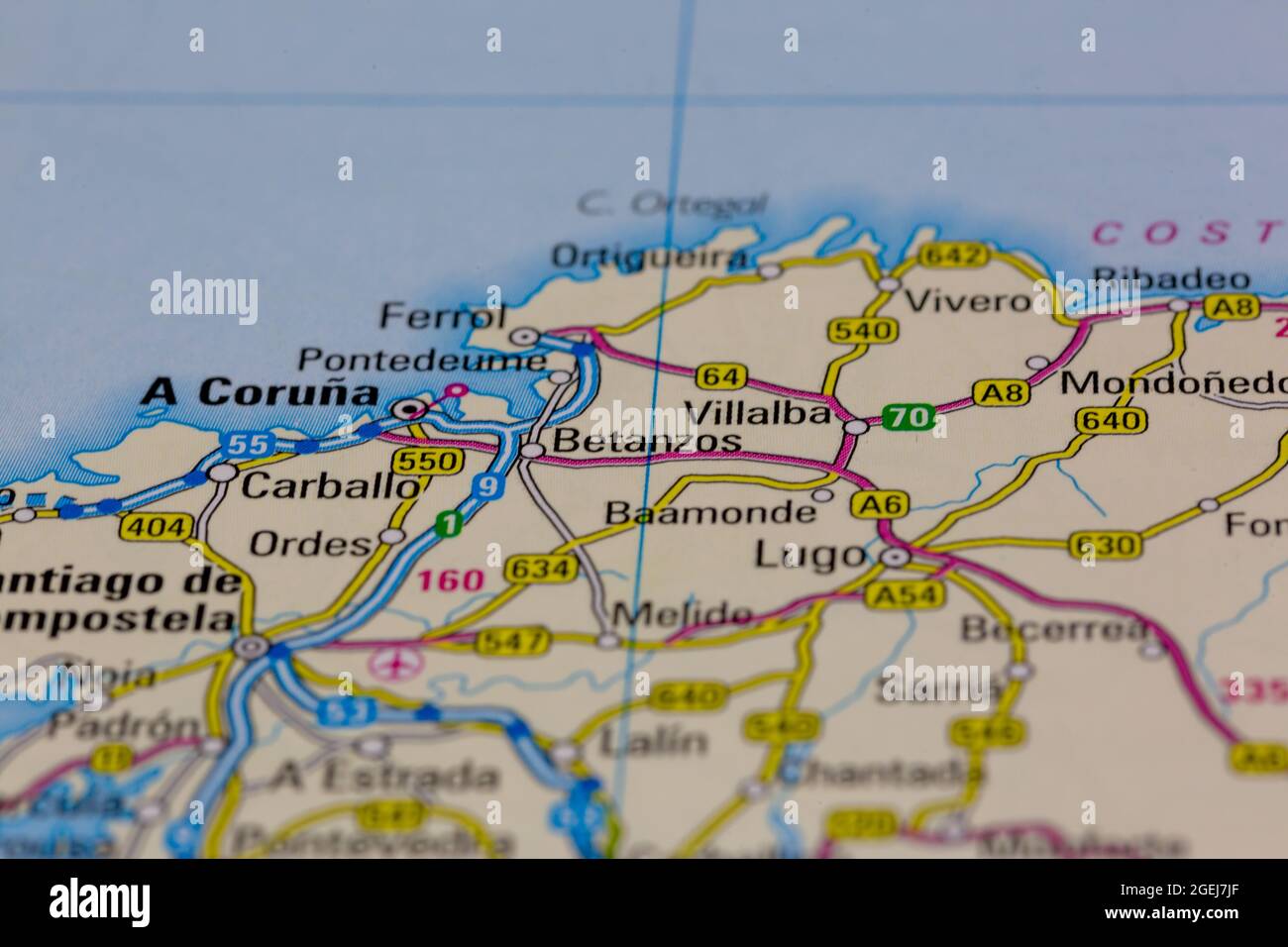 Map of betanzos spain hi-res stock photography and images - Alamy