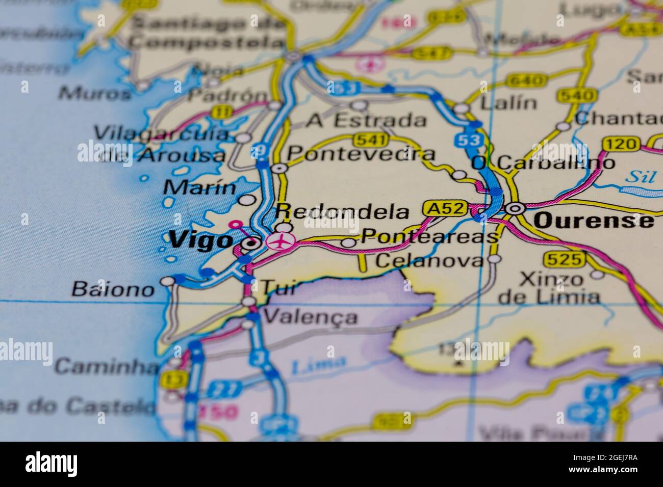 Map of redondela hi-res stock photography and images - Alamy