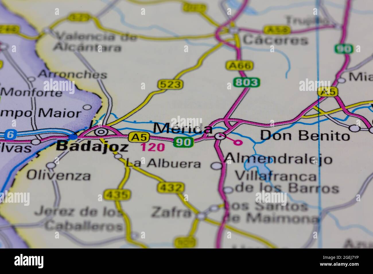 Merida on a map hi-res stock photography and images - Alamy