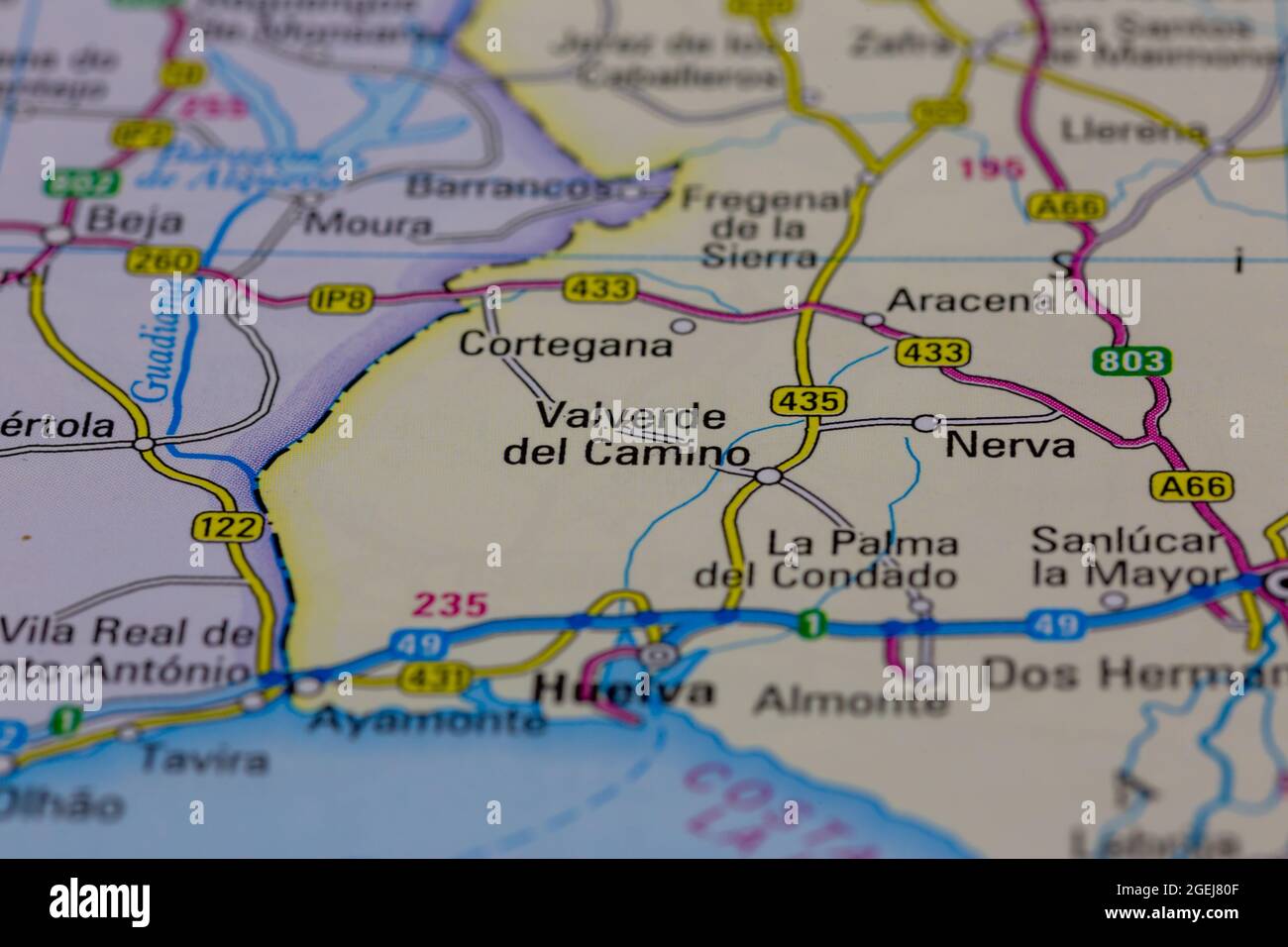 Valverde del camino on a map hi-res stock photography and images - Alamy